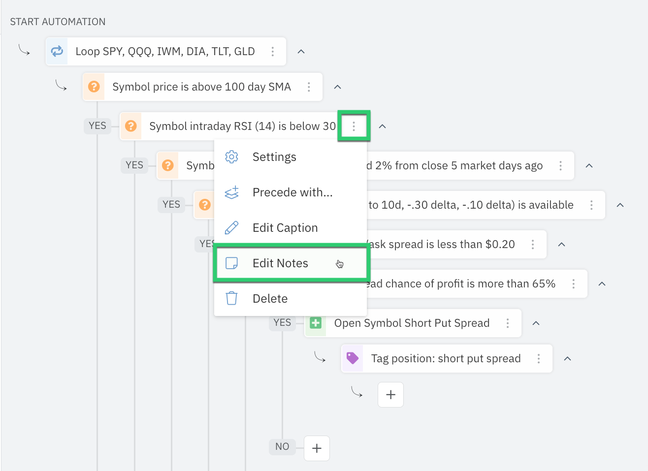 Automation Editor Upgrades | Option Alpha